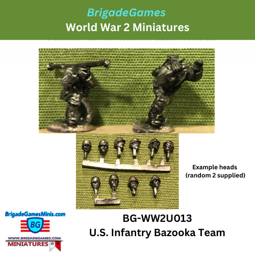 U.S. Infantry Bazooka Team - BG-WW2U013 - BrigadeGamesMinis.com