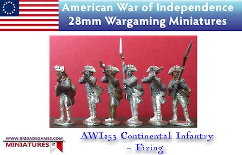 Continental Infantry - Firing - BG-AWI053 - BrigadeGamesMinis.com