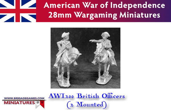 British Army Mounted Officers - BG-AWI200 - BrigadeGamesMinis.com
