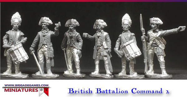 British Battalion Company Command 2 - BG-AWI202 - BrigadeGamesMinis.com