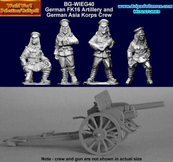 BG-WIEG40 FK16 Artillery and German Asia Korps Crew - BrigadeGamesMinis.com